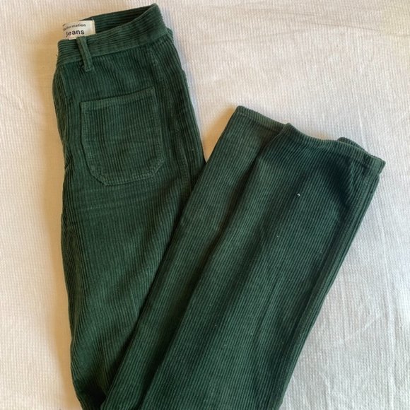 Reformation | Pants & Jumpsuits | Reformation Green Alyssa High Rise ...